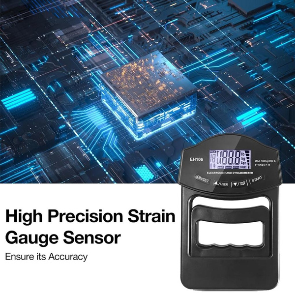 Hand Grip Gauge Digital Hand Strength Meter Hand Dynamometer Portable ...