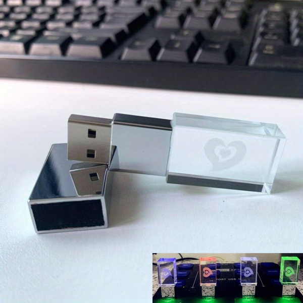 Sweet Heart Clear Crystal USB 2.0 Pendrive for Computer Car 8G 16G 32G ...