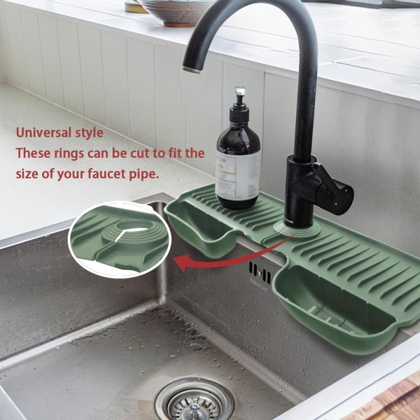 1pc Dish Cloth & Sponge Holders, Sink Splash Guard, Faucet Handle Drip ...