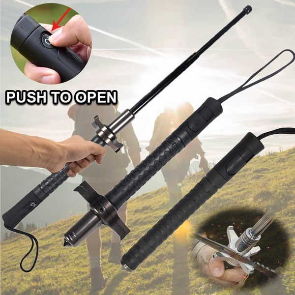 Pressing The Automatic Retractable Spring Baton Car Self-defense Weapon ...
