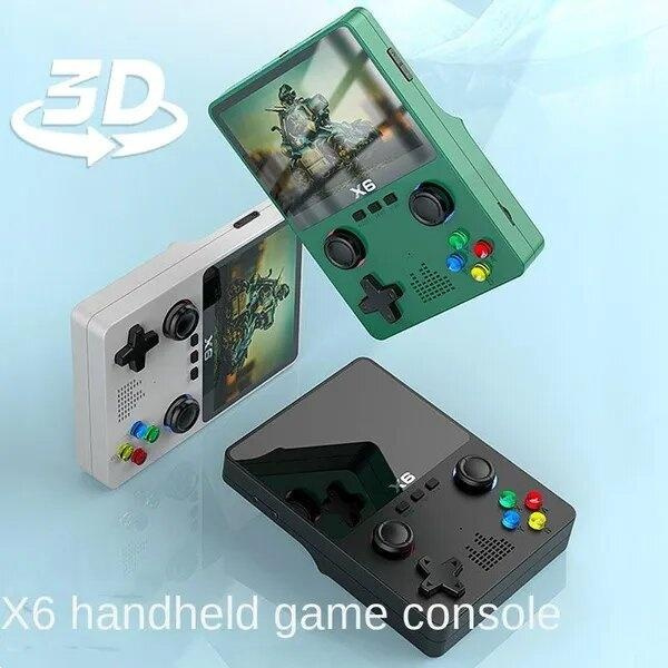 X6 Handheld Game Console 3.5 Inch Screen 64GB Portable Retro Classic ...