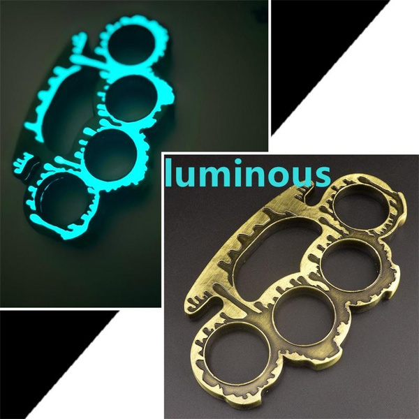 Luminous Brass Knuckles Tactical Survival Multi-Functional Self Defense ...