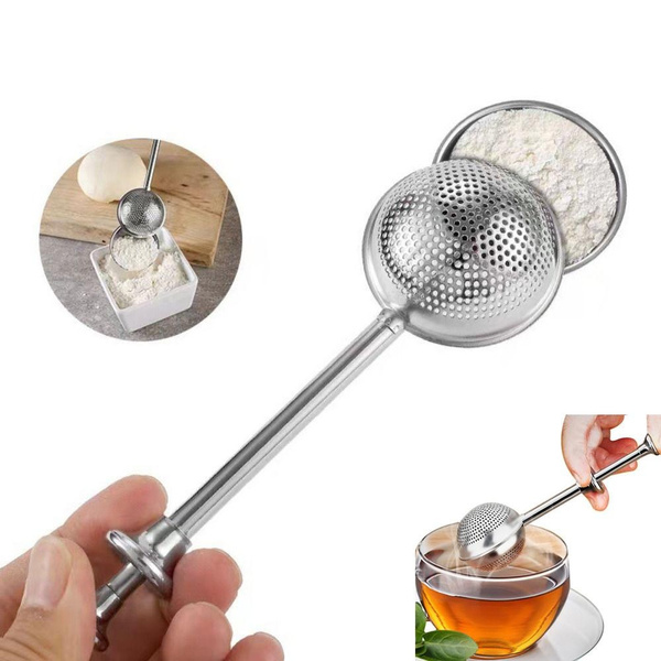 Stainless Steel Flour Duster Sifter Duster With Lid Sugar Powder Duster ...