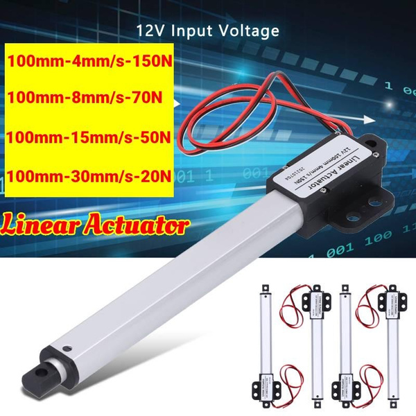 4 Types Linear Actuator 100mm 12V Input Voltage Low Noise Short Circuit ...