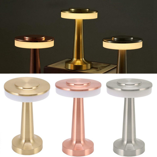 Portable LED Table Lamp Retro Touch Control 3 Levels Color Temperature ...