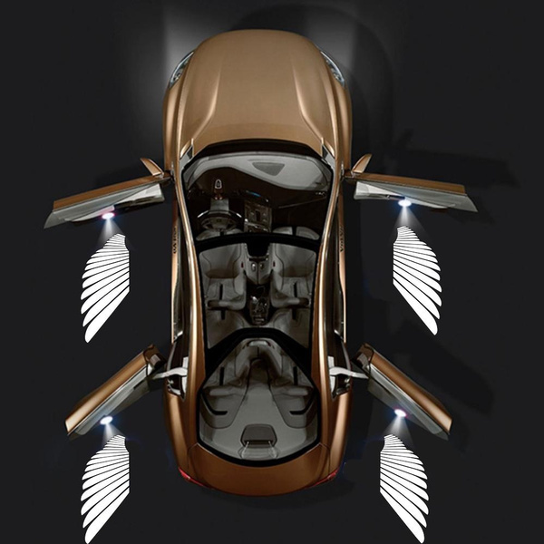 2 Pieces Car Door Light Angel Wings LED Lighting Shadow Light Ghost ...