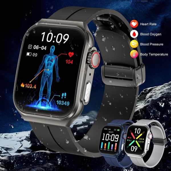 2024 New Smartwatch with ECG 1.96" Fitness Watch with Phone Function 24 ...
