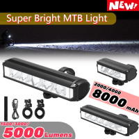 Bicycle Bike Light 5000/3000/1500 Lumens USB Rechargeable 8000/4000/2000mAh High Brightness ...