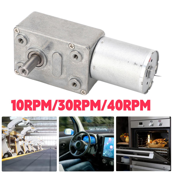 10RPM/30RPM/40RPM 12mm Single Shaft DC Gear Motor Self Locking ...
