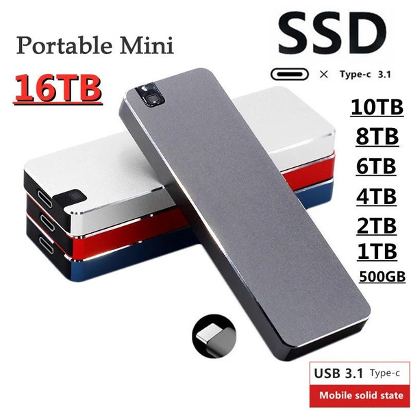 Portable SSD Mobile Solid State Drive High Capacity 500GB 2TB 4TB 8TB ...