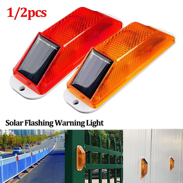 1/2pcs Solar Strobe Warning Light Sensitive Emergency LED Warning Lamp ...
