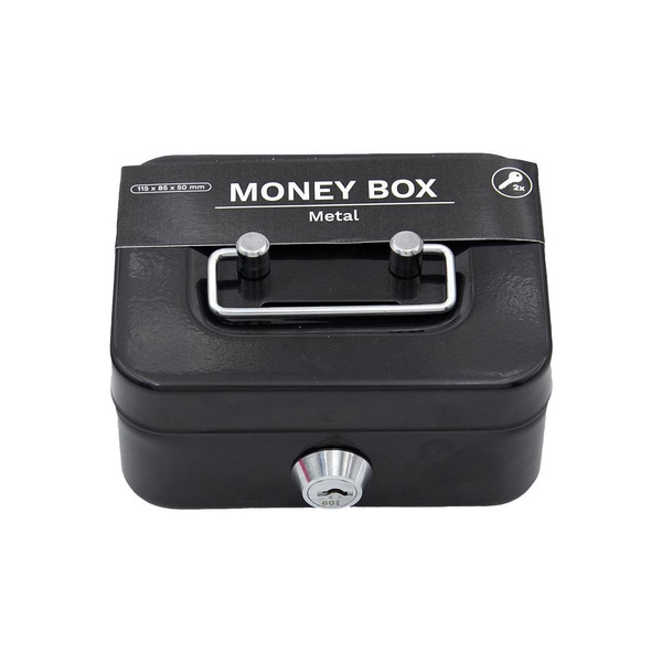 Money Safe Box Mini Cash Box Metal Key Money Bank Small Security Lock ...