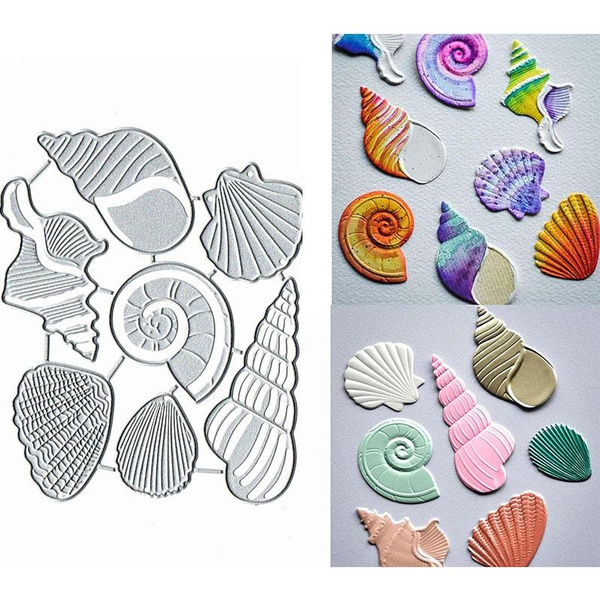 Shell Conch Metal Die Cuts,Sea Shell Conch Cutting Dies Cut Stencils ...
