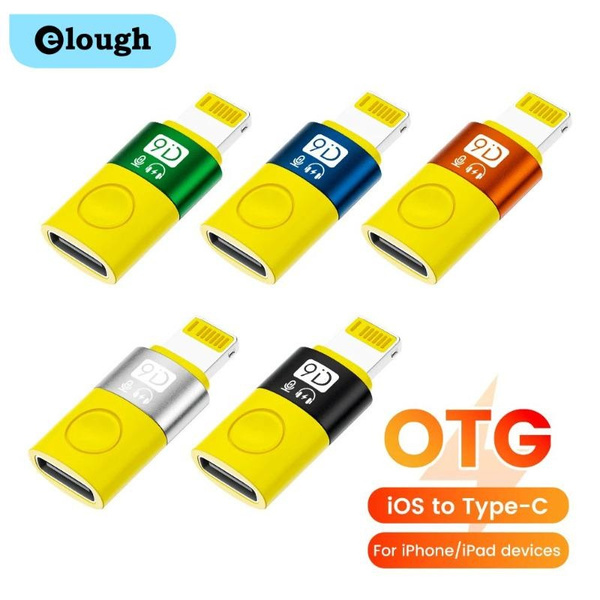 Elough USB C To ios OTG Adapter Multi-Function Fast Charging ios Male ...