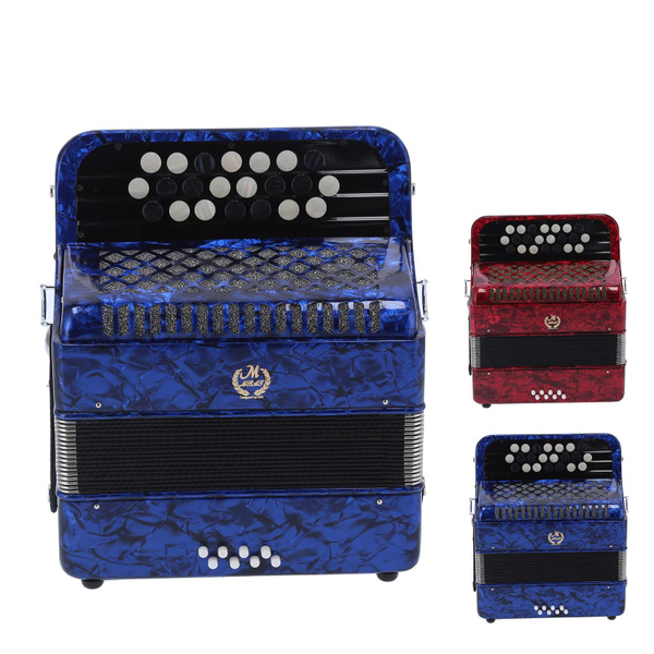 Accordion Reed Instrument, Accordian 22 Key 8 Bass Professional Button ...