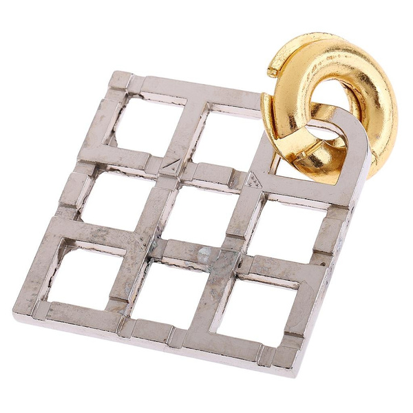 Grid Lock Puzzle Classic Metal Brain Teaser IQ Test Toy for Adults ...