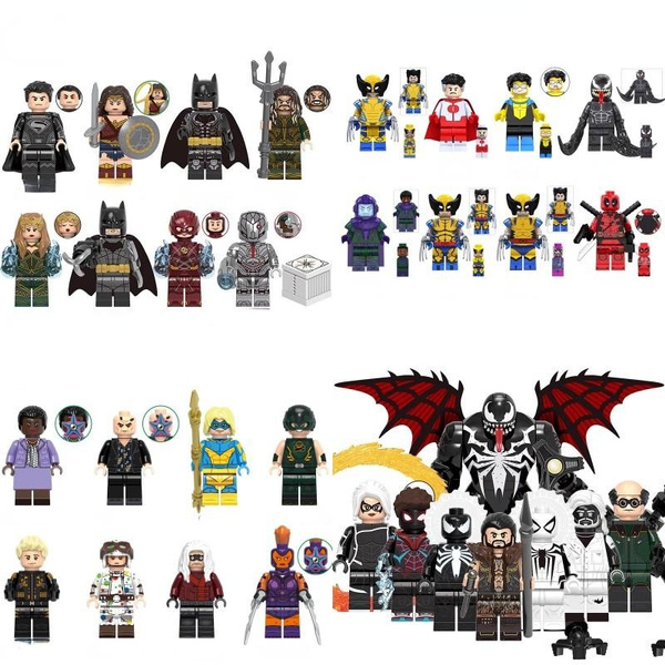 4 Style 8 PCS/Set Super Heroes Mini Action Figures Building Blocks ...