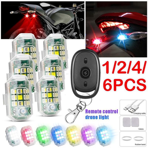 1/2/4/6PCS Set Newest Upgrade Wireless Remote Control 7 Colors LED ...