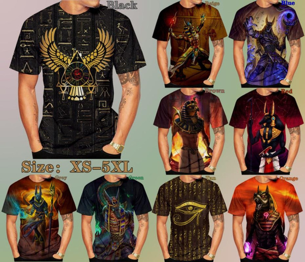 2024 Summer Men Women Anubis Totem of Ancient Egyptian Culture 3D Print ...