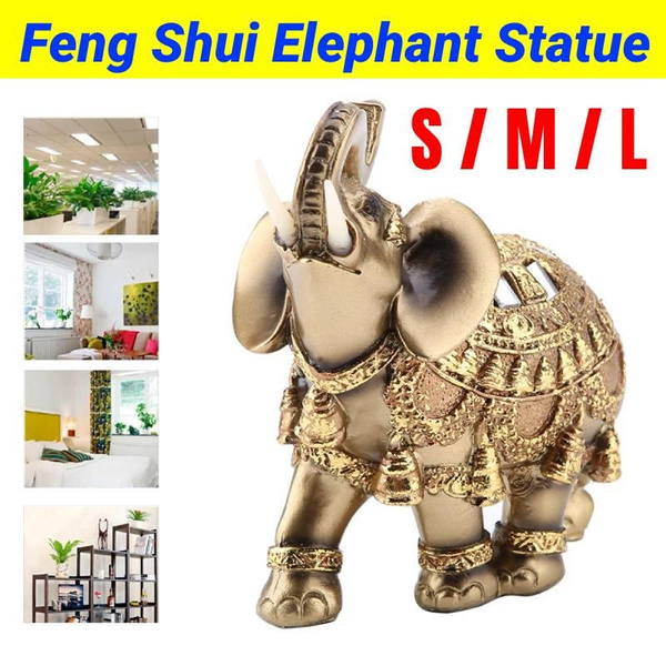 S/M/L Feng Shui Elephant Statue, Lucky Feng Shui Elephant Statue ...