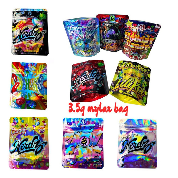50/100pcs Empty Mylar Bag 3.5g Smellproof Zip Lock Package Bags Empty ...