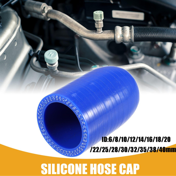 60mm Long 6mm-40mm ID Silicone Hose Cap Intake Vacuum Hose End Plug Car ...