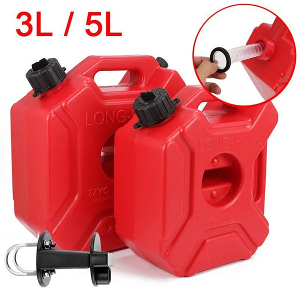 3L 5L Portable Jerry Can Motorcycle Car Emergency Fuel Tank Gas ...