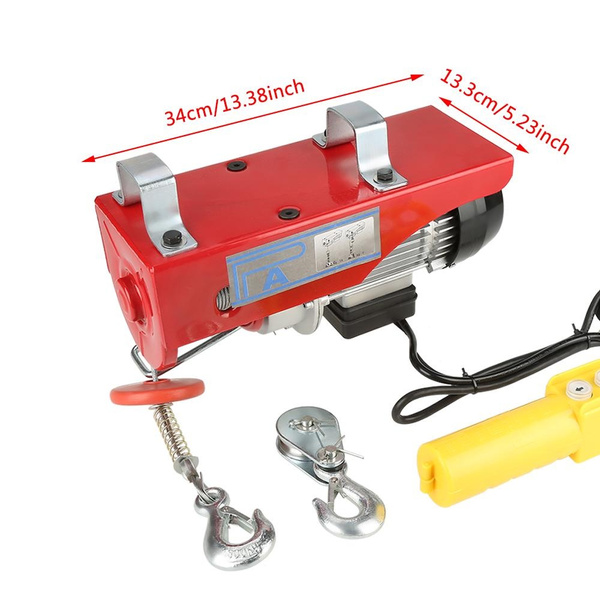 100/200kg Electric Cable Hoist Lifting Wire Hanging Crane EU Plug 220V ...