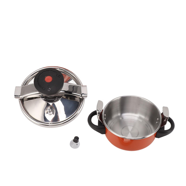 Stainless Steel Pressure Cooker, 2L Pressure Cooker, Double Bottom ...