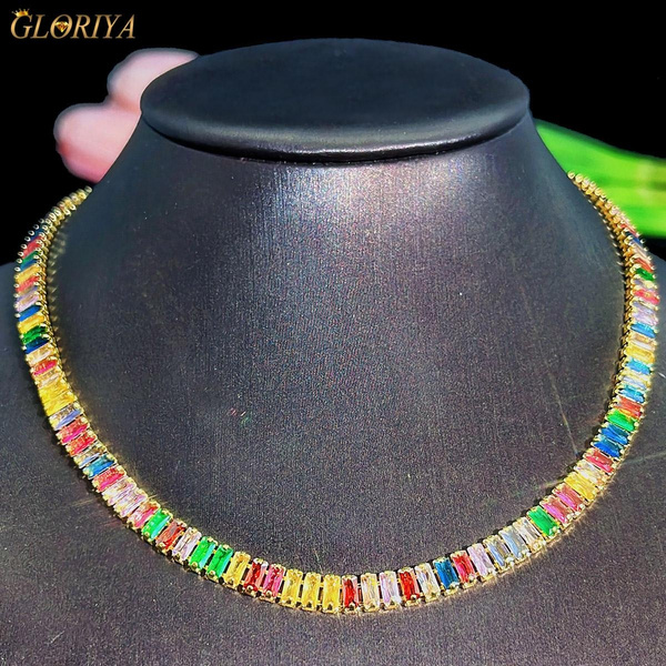 Gloriya Precious Women Jewelry Yellow Gold Color Pave Setting Colorful ... Gloriya Precious Women Jewelry Yellow Gold Color Pave Setting Colorful ...