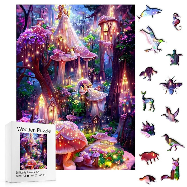 Castle Wooden Puzzle Romantic Fantasy World Handmade Exploration Fun ...