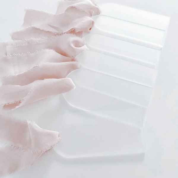 10Pcs Arched Place Cards Wedding Table Blank Seat Cards Clear Frosted ...