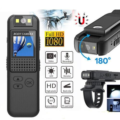 1PC Portable Police Body Camera 1080P Pocket Video Audio Recorder Night ...