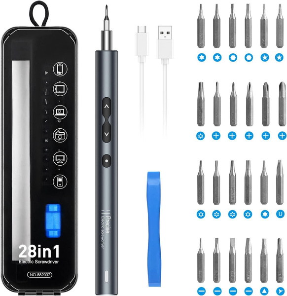 AMIR Electric Screwdriver (Newest) 28 IN 1 Cordless Mini Power ...