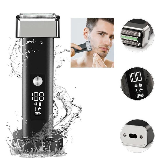 Travel Mens Shaver Mini Electric Razor for Men USB Rechargeable Beard ...