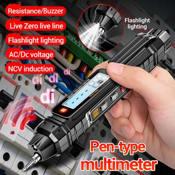 Digital Multimeter Pen Type Meter 4000 Counts With Non Contact AC/DC ...