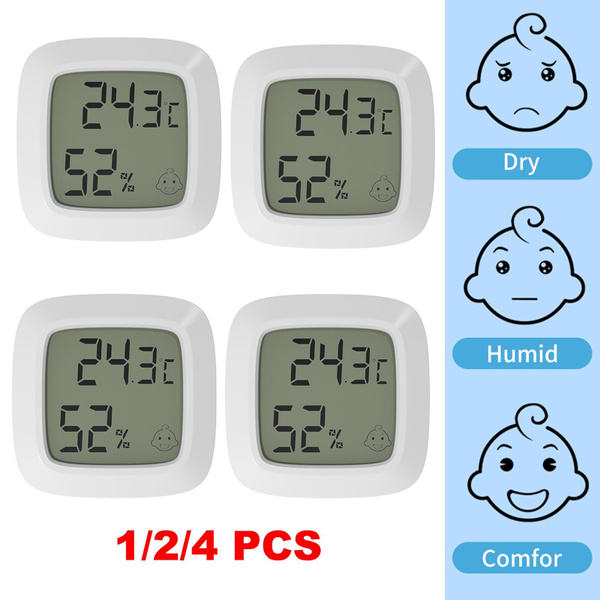 Indoor Hygrometer Thermometer Accurate Mini Humidity Monitor Desk Wall ...