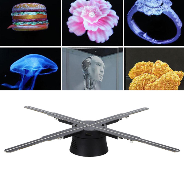 3D Holographic Advertising Machine 510X1400P 4 Blades LED 3D Hologram ...