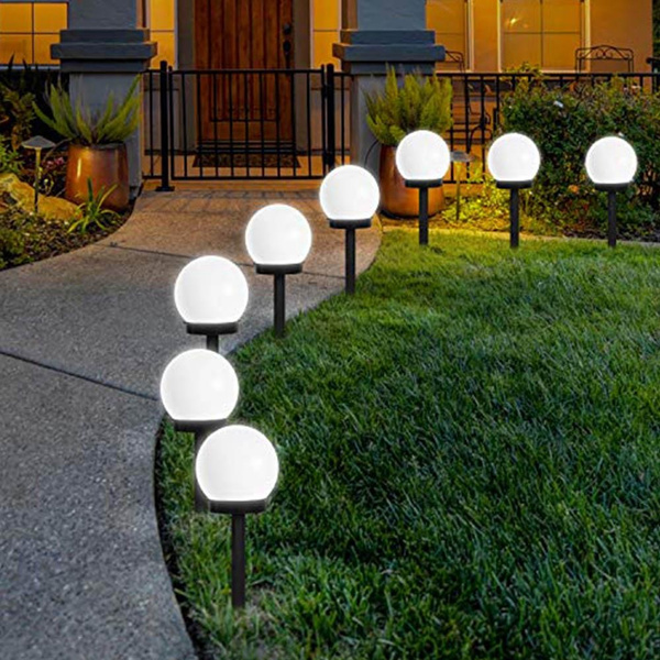 LED Solar Garden Light Solar Globe Lights Outdoor Globe Stake Light ...