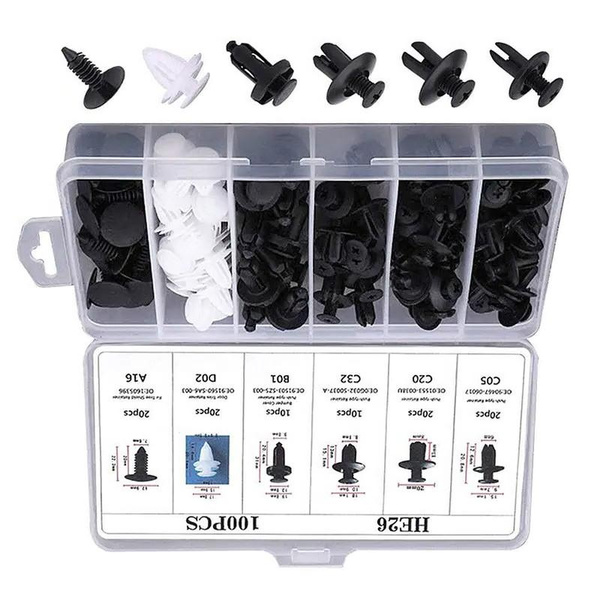 Universal box pack of 100pcs, various models of automotive plastic ...