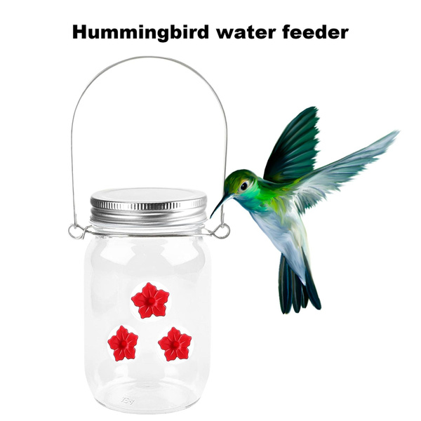 Hummingbird Water Feeder Mason Jar Hummingbird Feeder 400ml Mason Jar ...