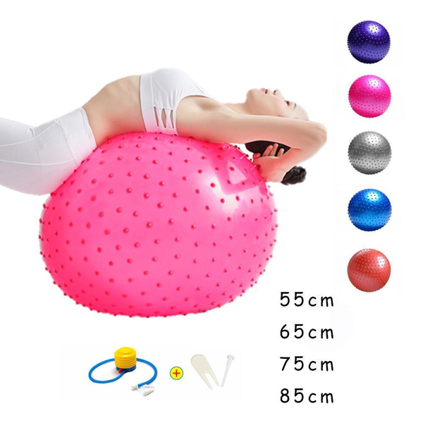 55cm/65cm/75cm/85cm Point Massage Ball Yoga Ball with Pump Hedgehog ...