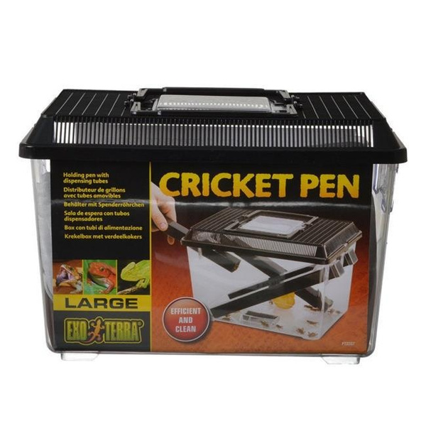 Exo Terra XPT2287M Cricket Pen Holds Crickets with Dispensing Tubes for ...