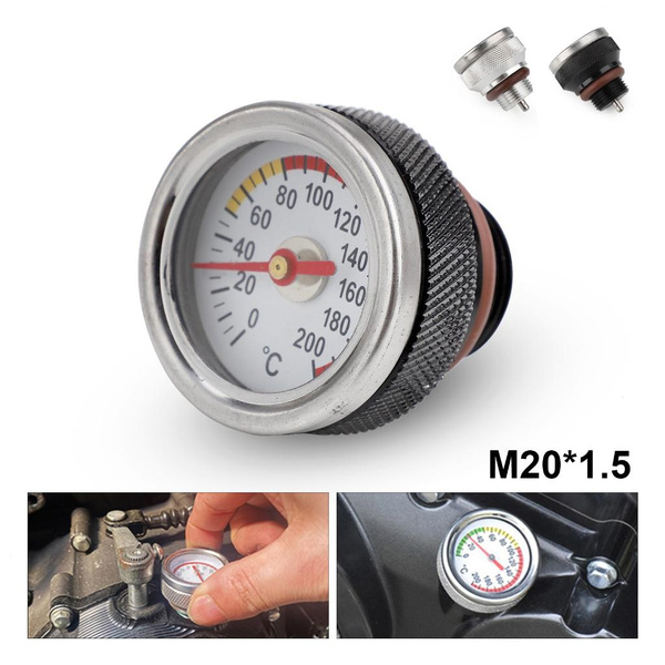 Motorcycle Oil Temperature Gauge, 0-200℃ Engine Oil Temperature Gauge ...