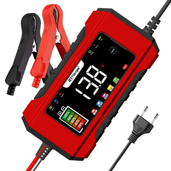6A 12V Smart Color LCD Display Car Intelligent Car Motorcycle Battery ...