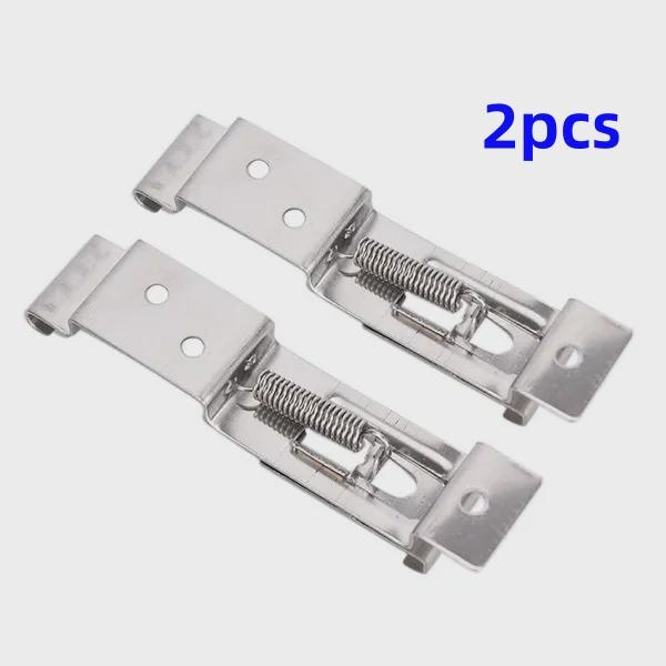2Pcs Rectangular Car License Plate Spring Loaded Stainless Steel ...
