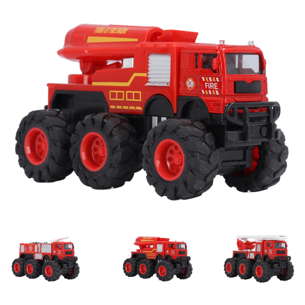 1:16 Scale Diecast Fire Truck Vehicles,Alloy Big 6 Wheel Drive Fire ...