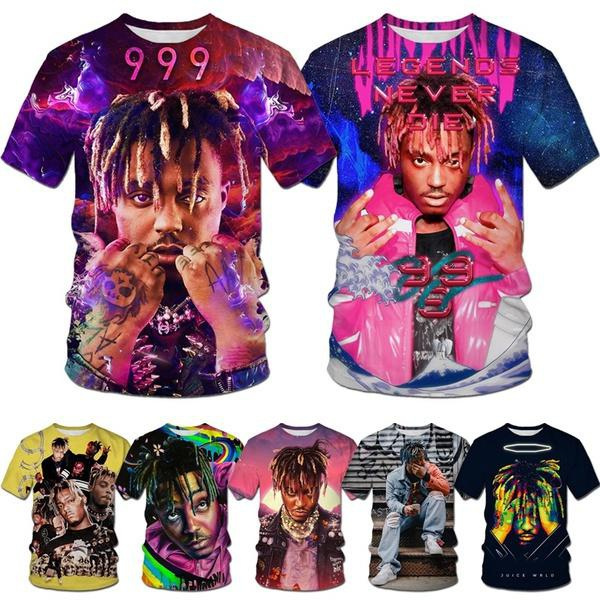 New Fashion Hip hop Singer Juice Wrld Pattern 3d T Shirt Summer Mens ...