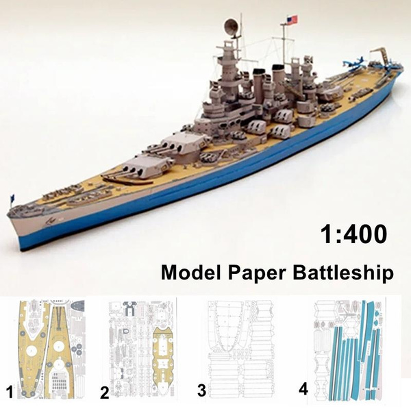 1:400 Model Paper Battleship DIY 3D Paper Card Model Building Set ...