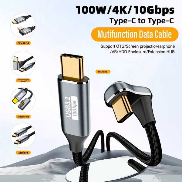 USB C Cable Creative U Shape 5A 100W Type C Female to Male Fast ...